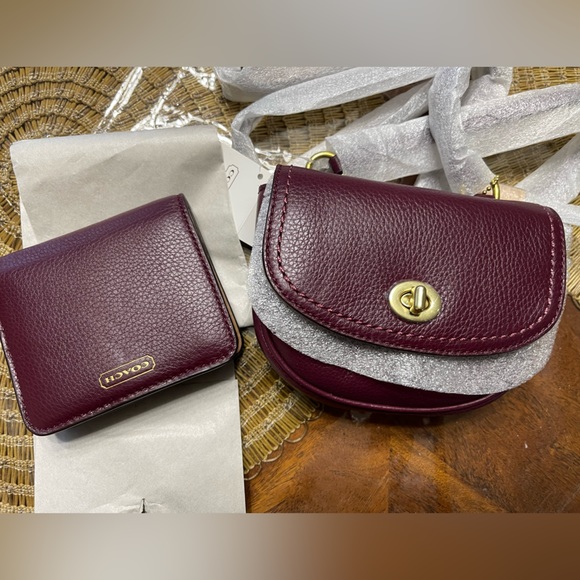 Coach | Bags | Coach New And Authentic Mini Crossbody Burgundy ...